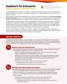 Accessible Outdoor Checklist